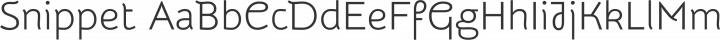 Snippet Font Free by Gesine Todt » Font Squirrel